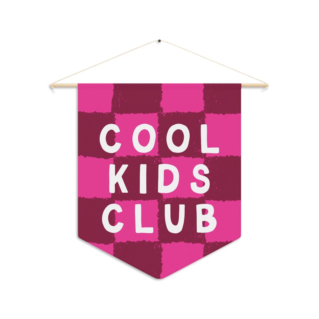 Cool Kids Club Banner, Kids Room Decor, Playroom Wall Art, Fun Kids ...