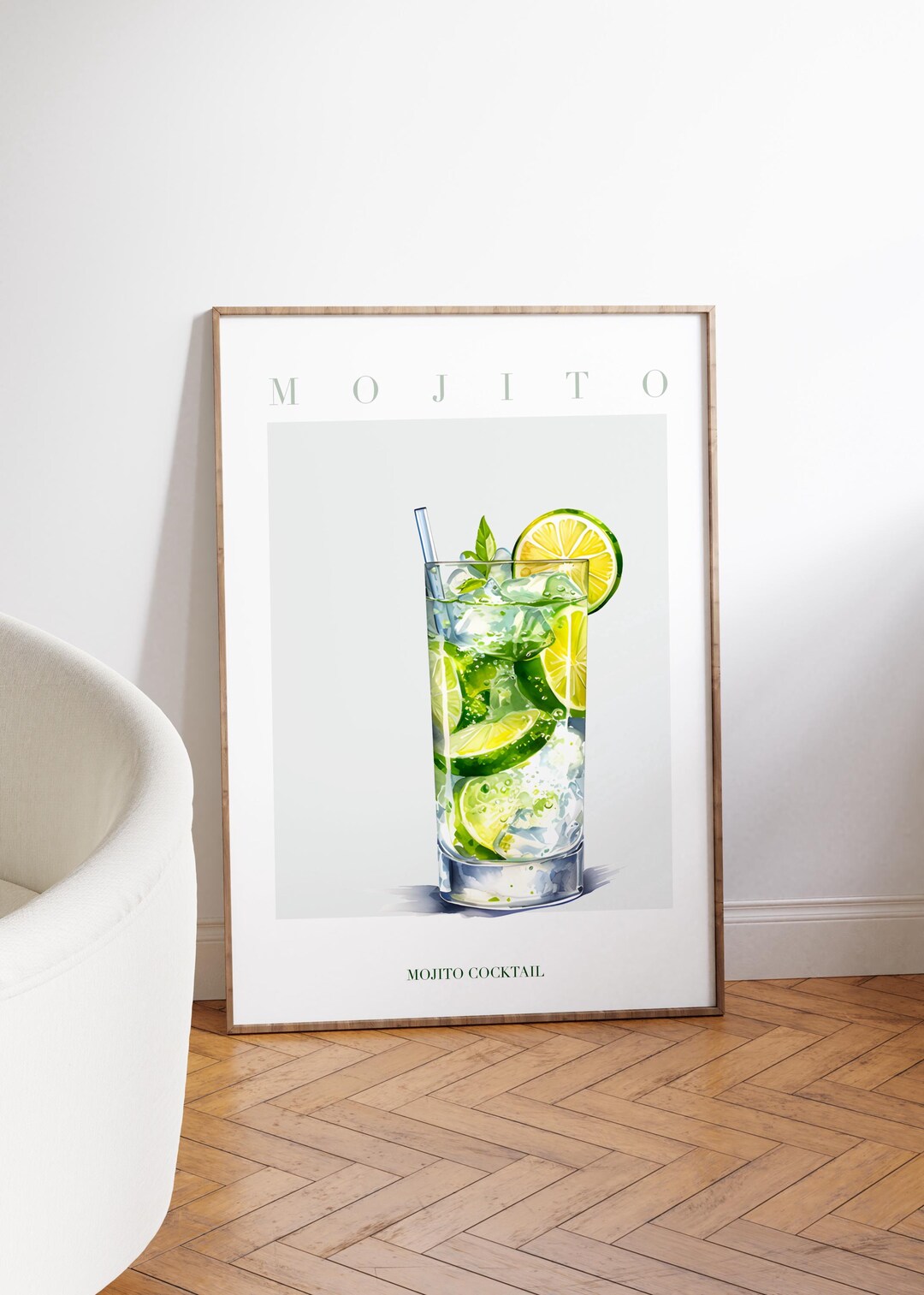 Mojito Poster, Mojito Art, Cocktail Poster, Kitchen Decor, Roommate ...