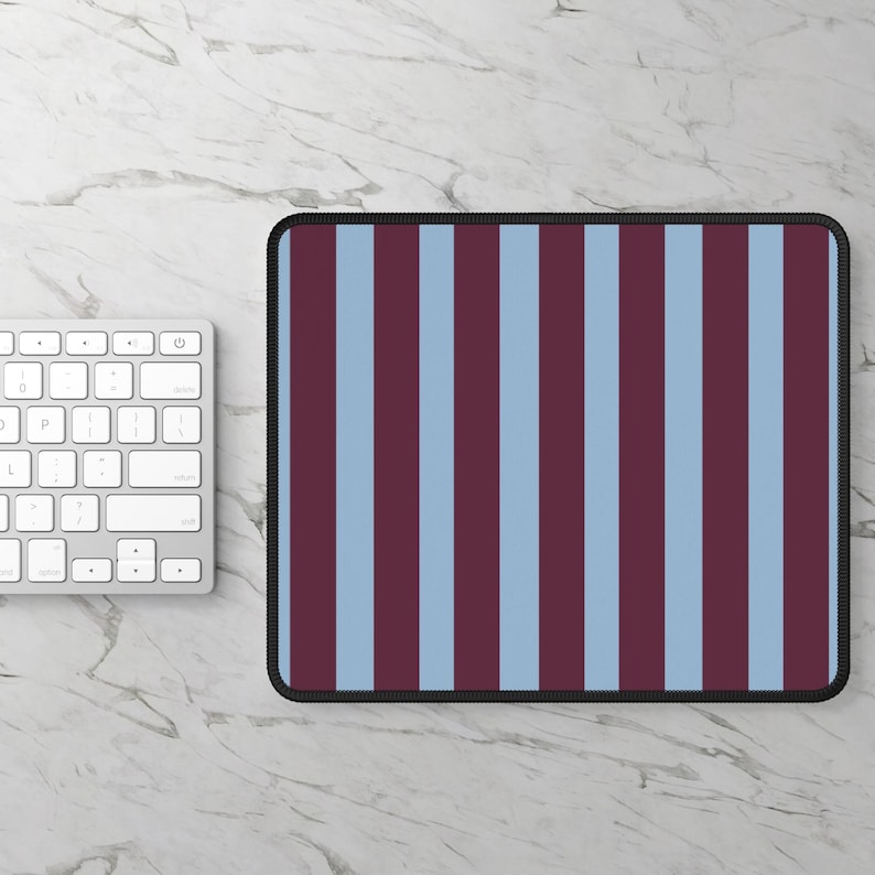 Vertical Blue and Maroon Stripes Gaming Mouse Pad | Striped Desk Mat - Etsy
