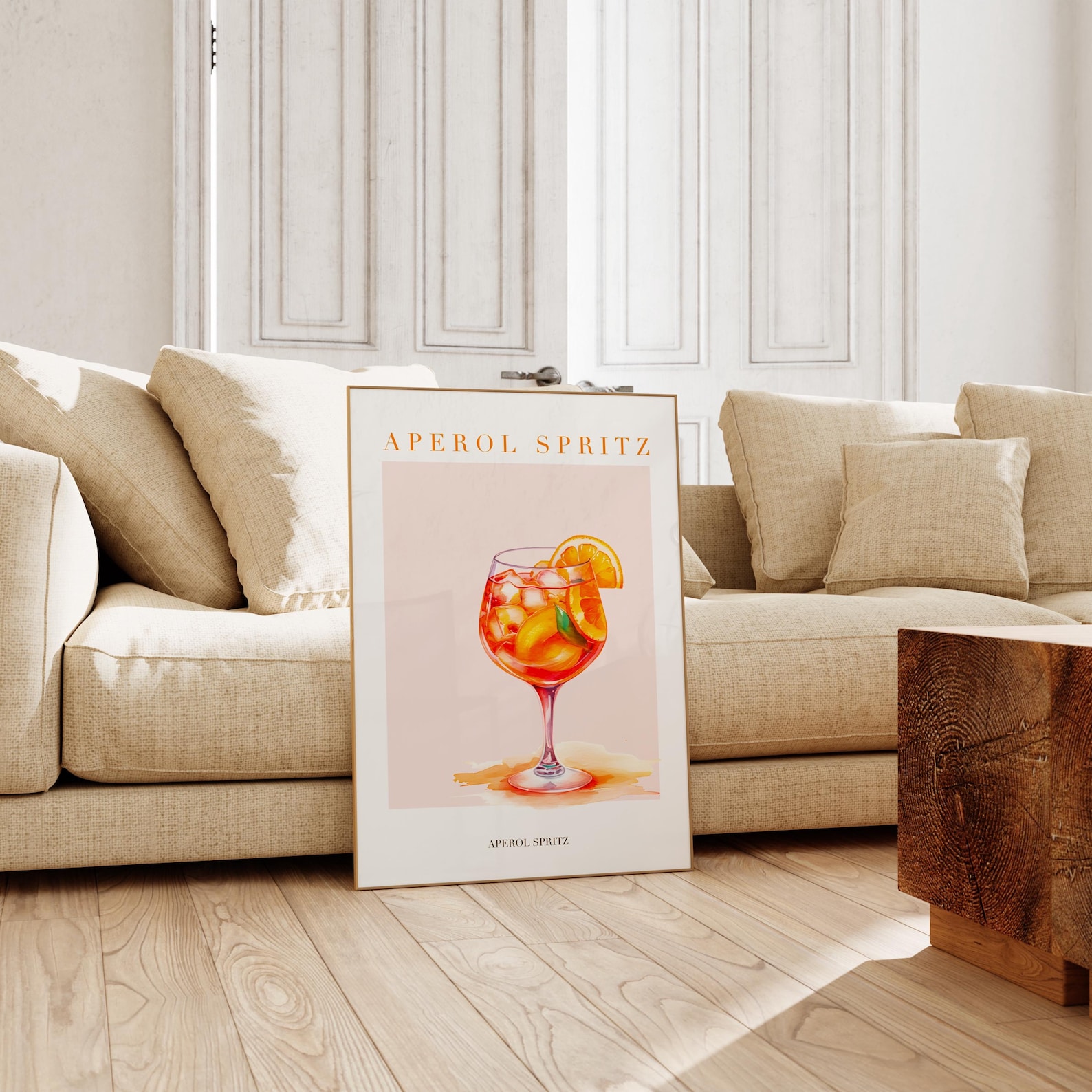 Aperol Spritz Poster, Aperol Spritz Art, Cocktail Poster, Kitchen Decor ...
