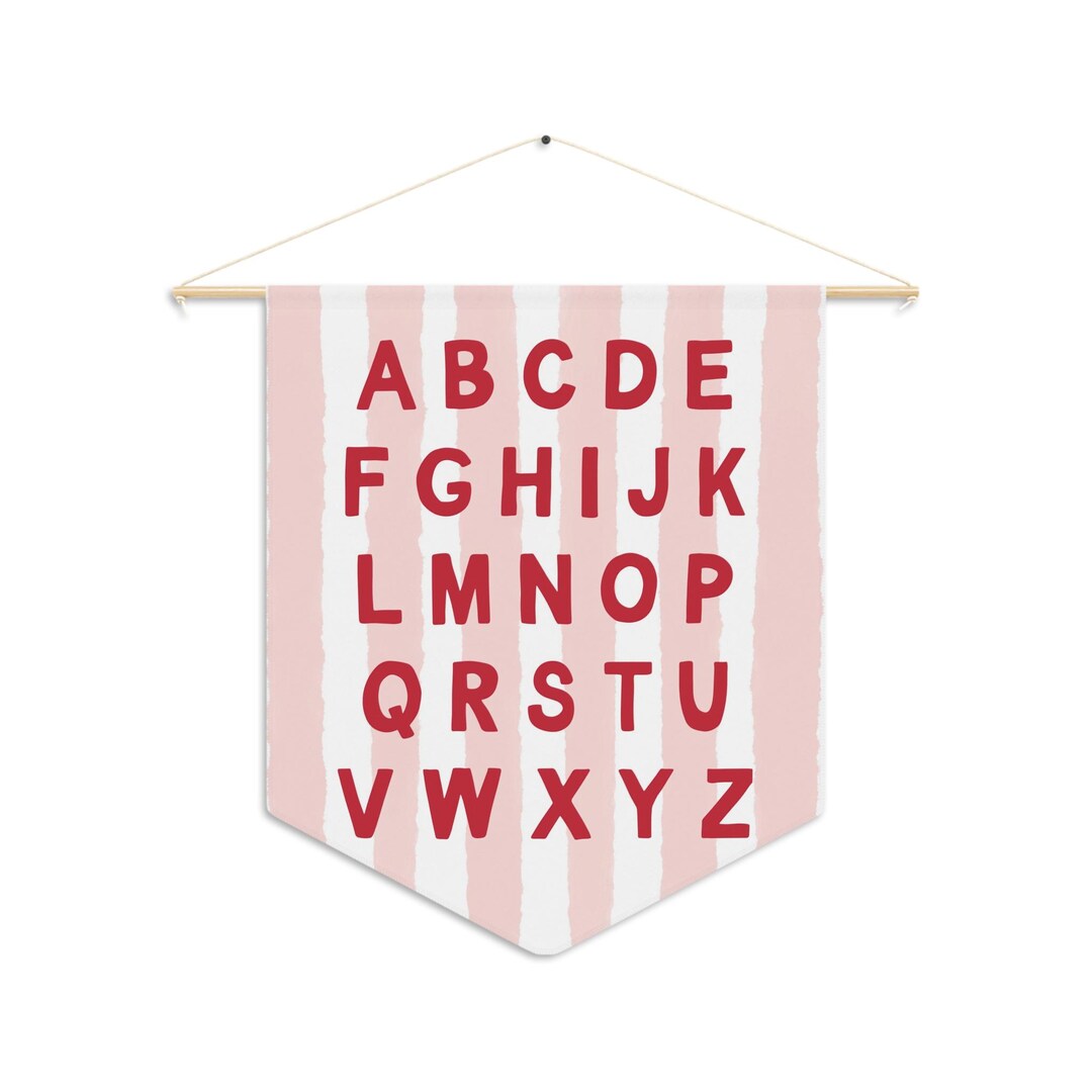 ABC Alphabet Pennant Banner, Alphabet Nursery Decor, Kids Wall Hanging ...