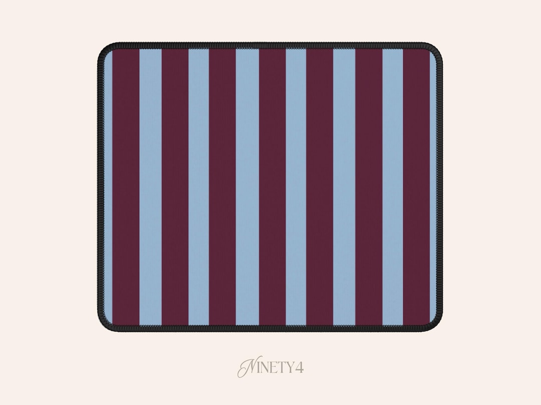 Vertical Blue and Maroon Stripes Gaming Mouse Pad | Striped Desk Mat - Etsy