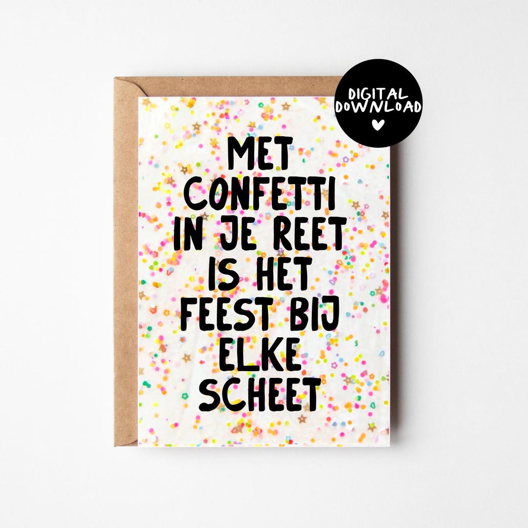 Printable Funny Dutch Birthday Card, Bday Card for Girlfriend Printable ...