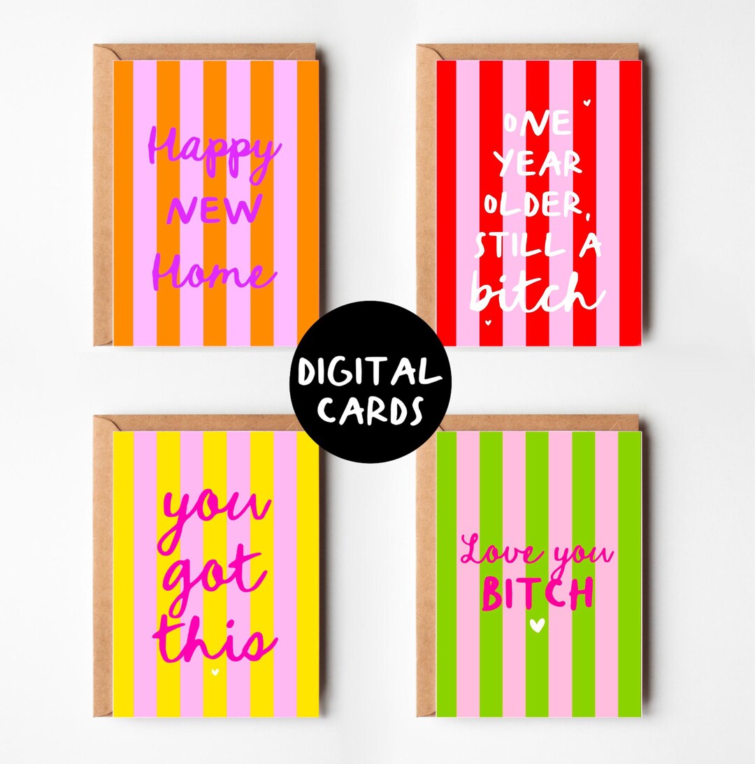 Printable Greeting Card Bundle, Digital Love Card, Husband Wife, Set of ...
