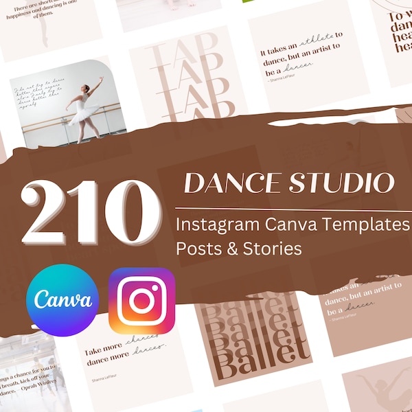 Dance Instagram Templates - Etsy