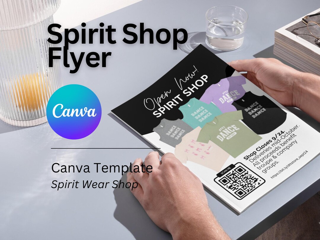 Canva Flyer Template, School Spirit Wear - Etsy