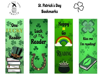 DIY St. Patrick's Day Bookmarks Set of 4 Printable - Etsy