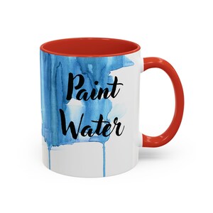 Blue Watercolor Paint Mug, Artist Coffee Cup, Painters Gift, Ceramic ...
