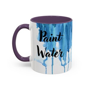 Blue Watercolor Paint Mug, Artist Coffee Cup, Painters Gift, Ceramic ...