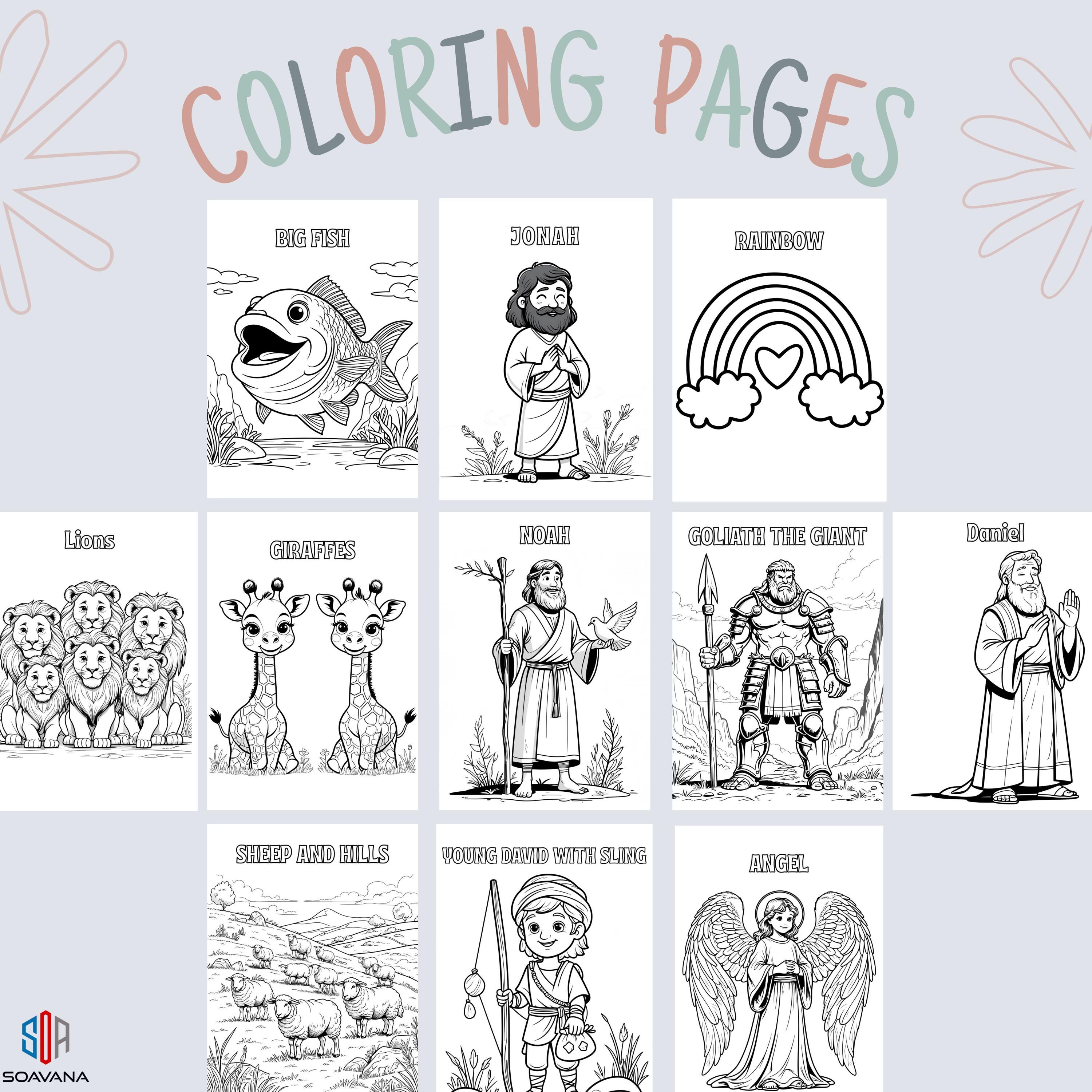 Bible Heroes I Spy Bundle|4 Printable Games + Story Cards + Stickers ...