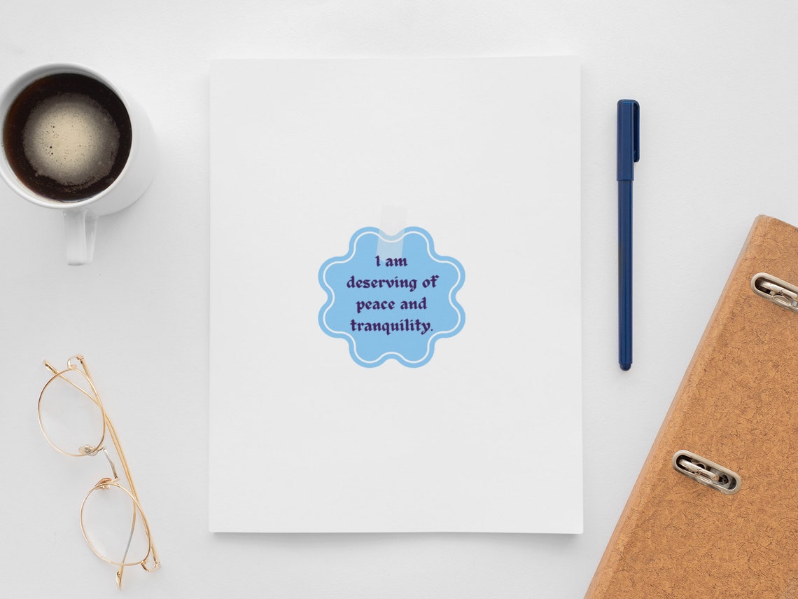 24 Positive Affirmations Stickers Printable Png,words of Affirmations ...