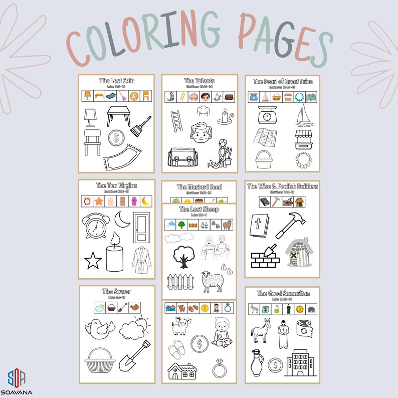 10 Bible I Spy Parables Bundle|homeschool Sunday School|good Samaritan ...