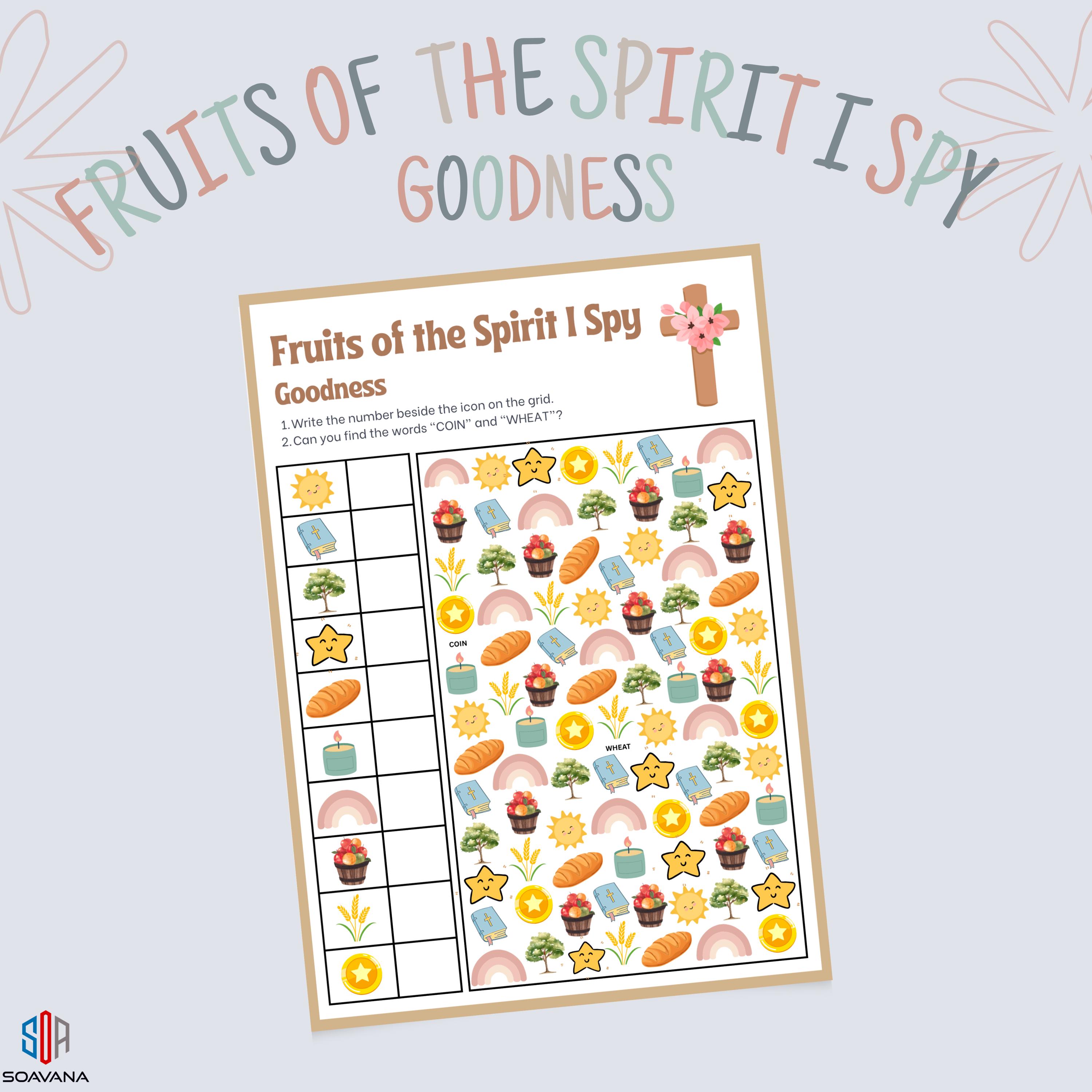 Fruit of the Spirit I Spy Goodness Printable| Christian Kids Activity ...