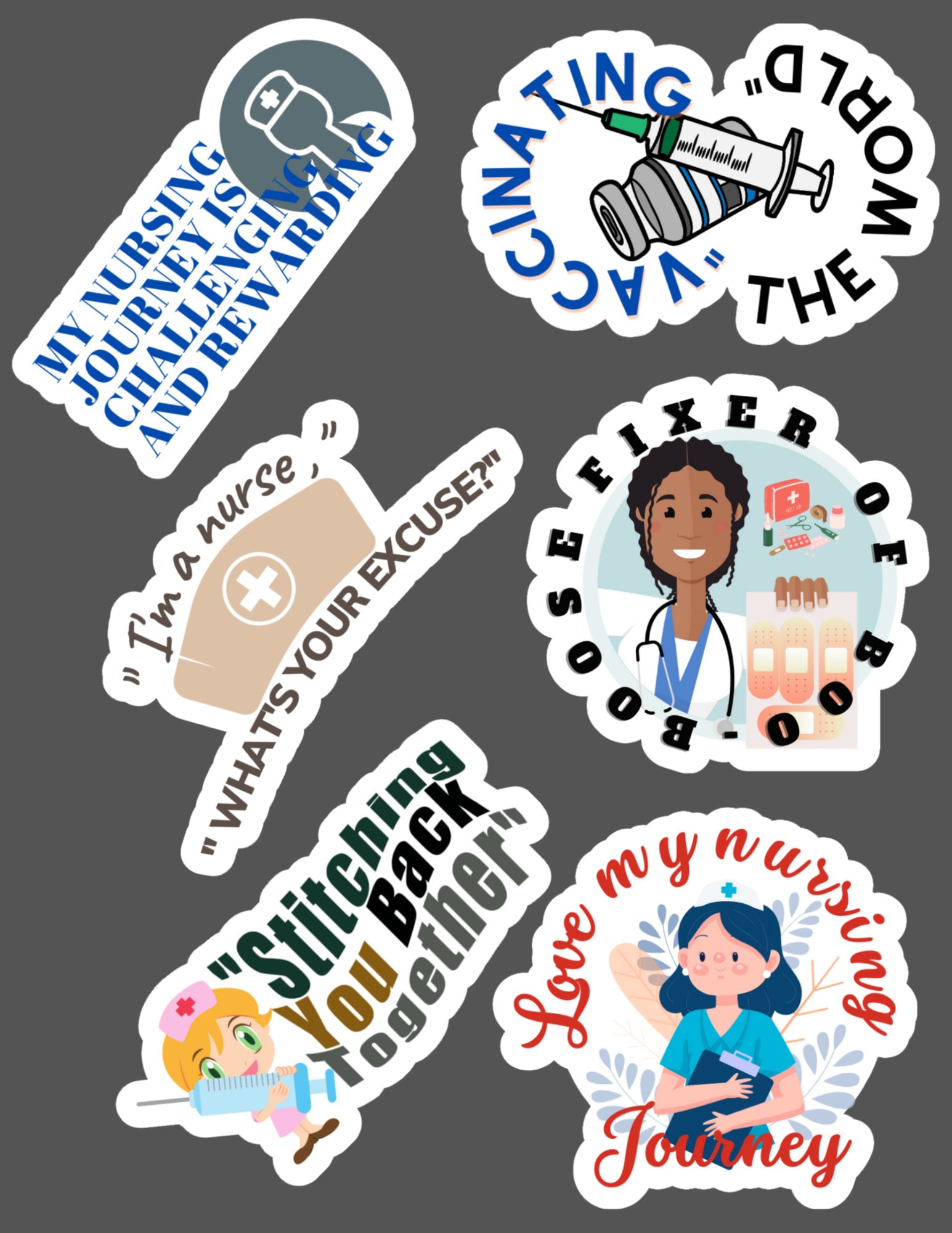 30 Nurse Stickers Printable PNG, Superhero Nurse Printable, Digital ...