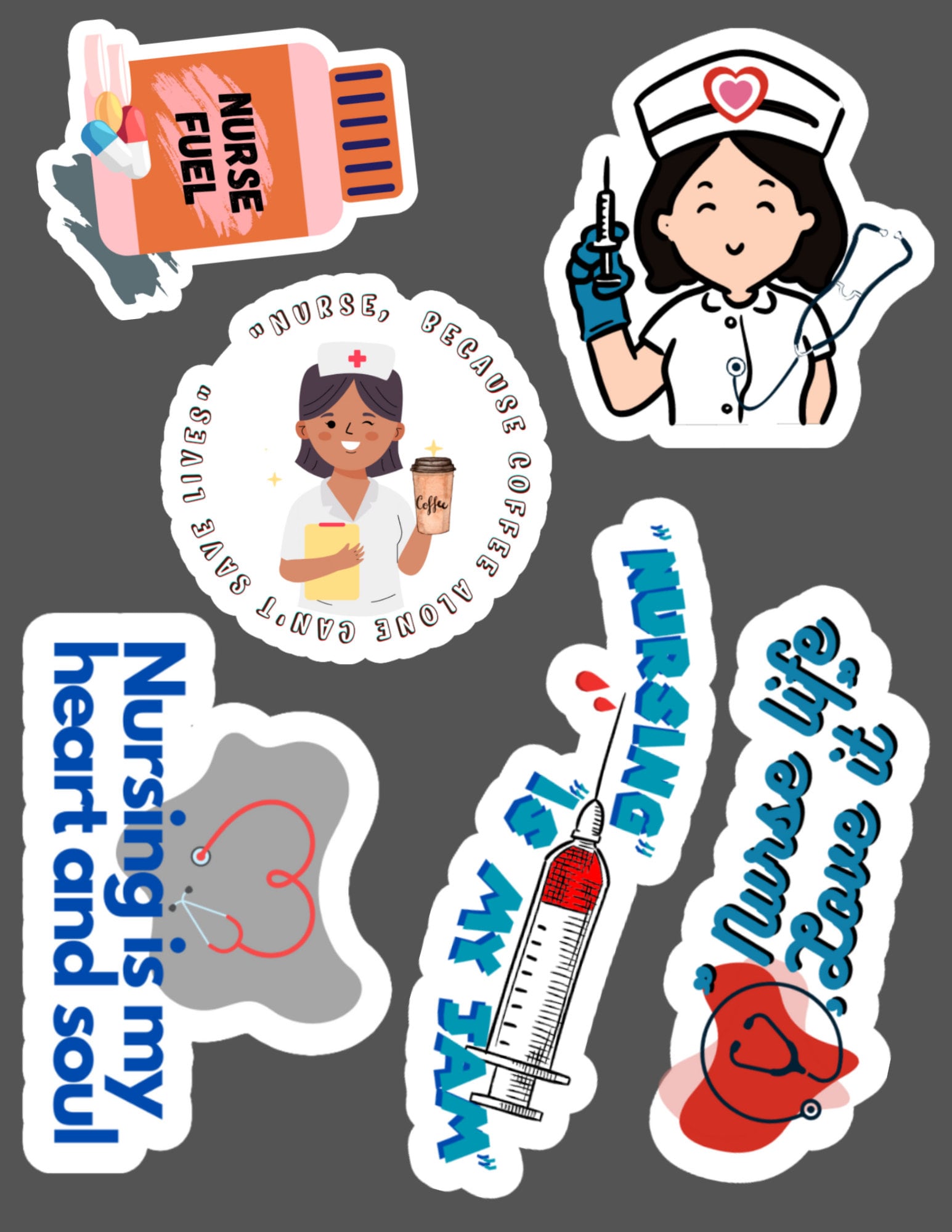 30 Nurse Stickers Printable PNG, Superhero Nurse Printable, Digital ...