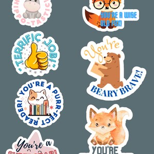 15 Kids Stickers Printable, Motivational Messages for School, Kids ...
