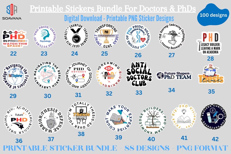 88 Printable Phd Doctor Stickers,medical Doctor Stickers,scientist ...