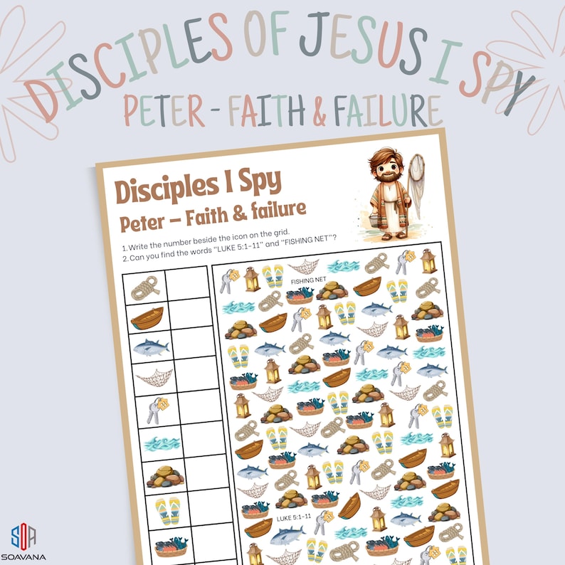 Bible I Spy 12 Disciples Mega Bundle | Complete Disciples of Jesus ...