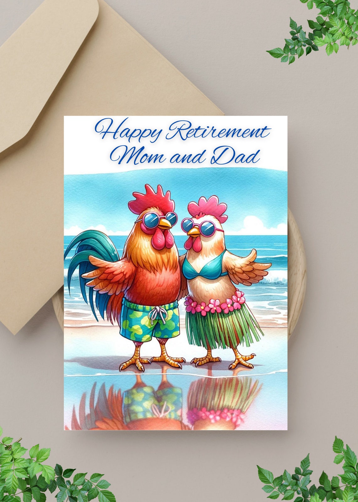 Happy Retirement to Mom and Dad Life in the Sunshine Beach Life Blank ...