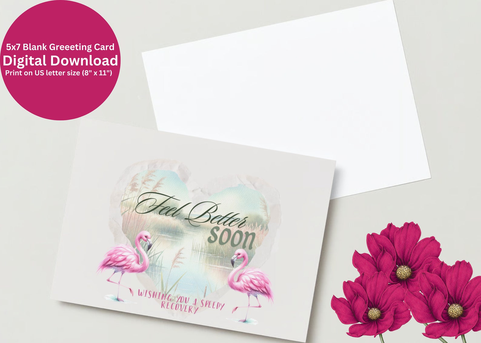 Printable Get Well Soon Card, Feel Better Soon Digital Download ...