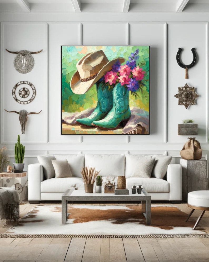 Cowgirl Boots Wall Art - Home Wall Decor - Instant Download - Western ...