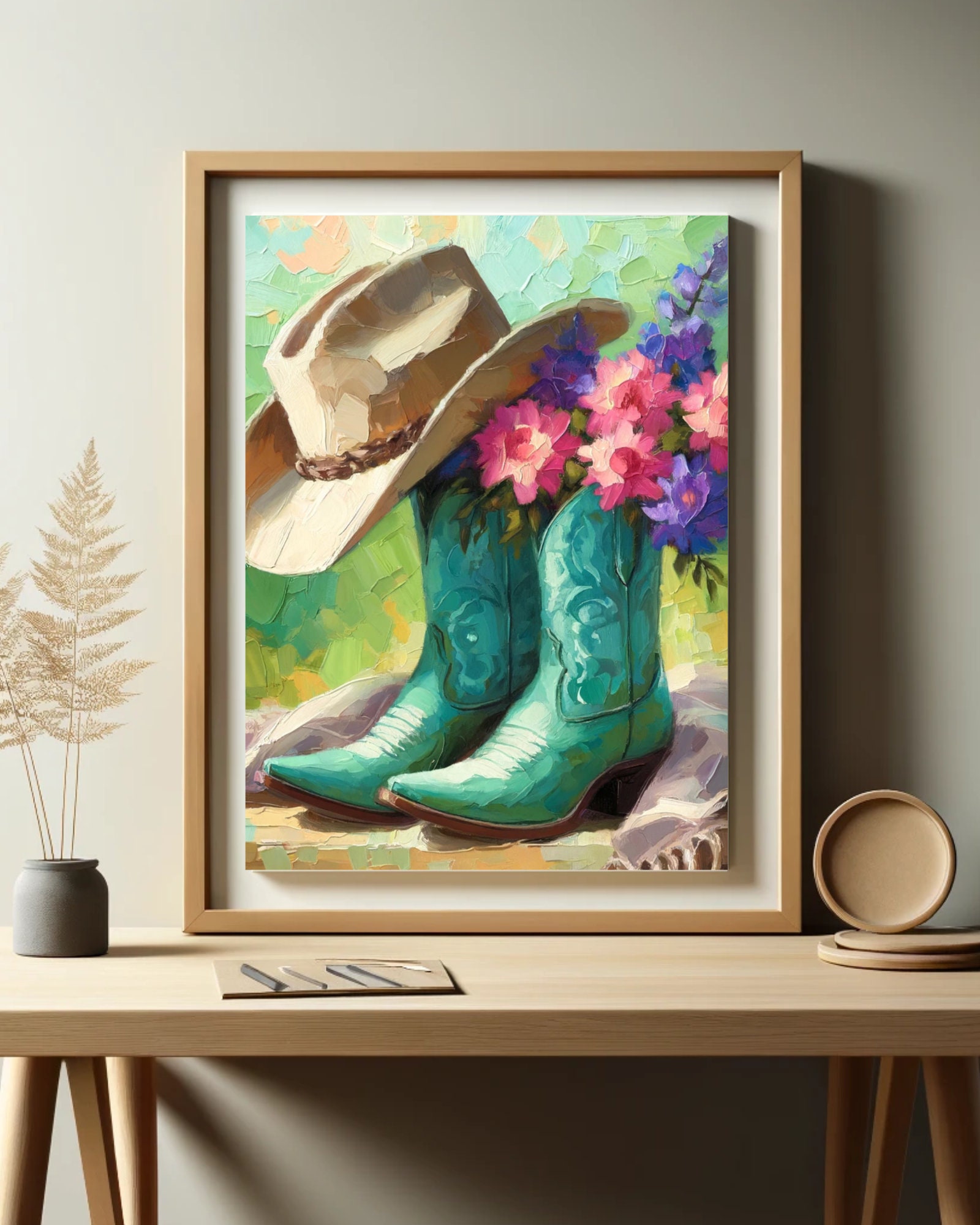 Cowgirl Boots Wall Art - Home Wall Decor - Instant Download - Western ...
