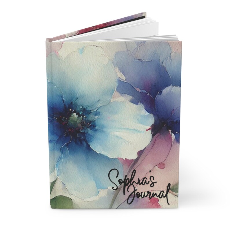 Personalized Hardcover Journal, Matte Finish - Original Watercolor ...