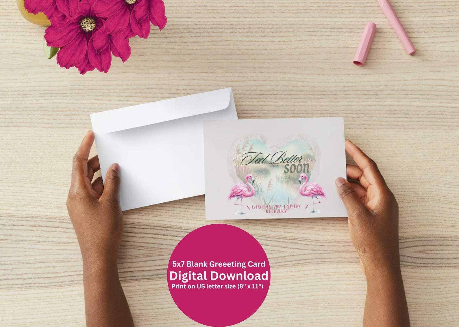 Printable Get Well Soon Card, Feel Better Soon Digital Download ...