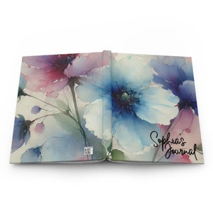 Personalized Hardcover Journal, Matte Finish - Original Watercolor ...