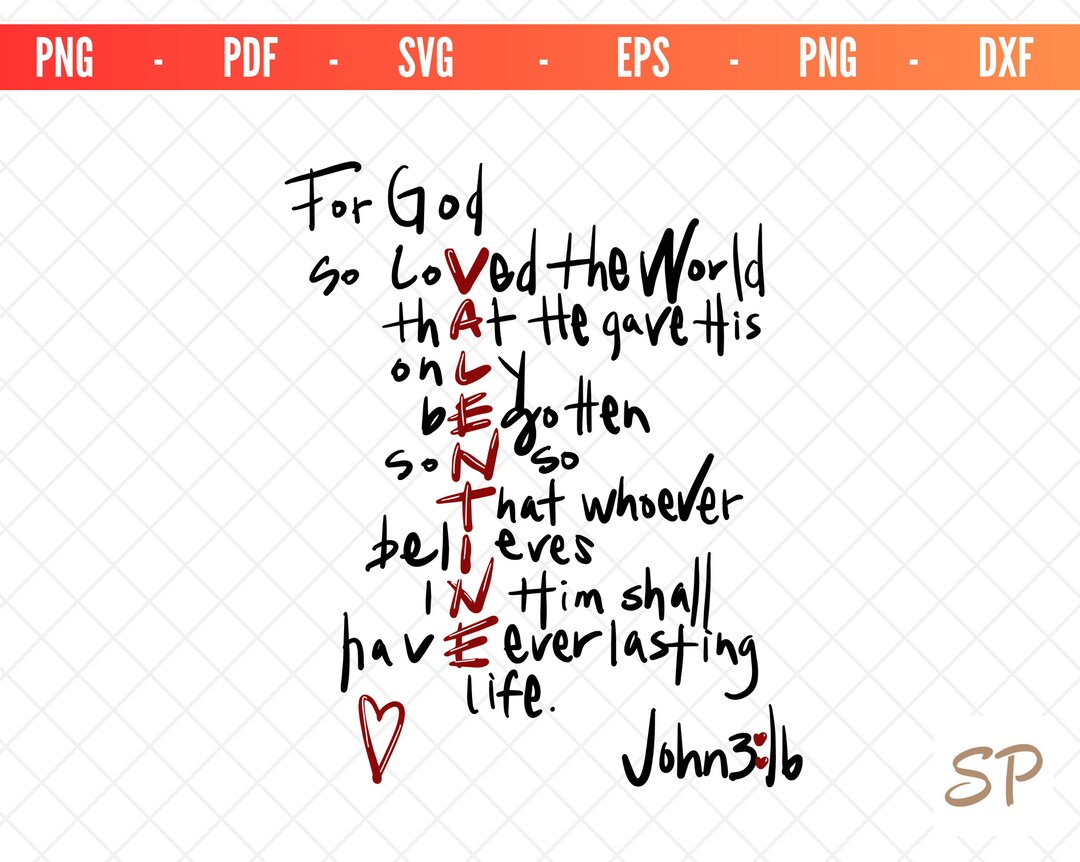 For God so Loved the World Valentine SVG, Funny Valentine Png ...