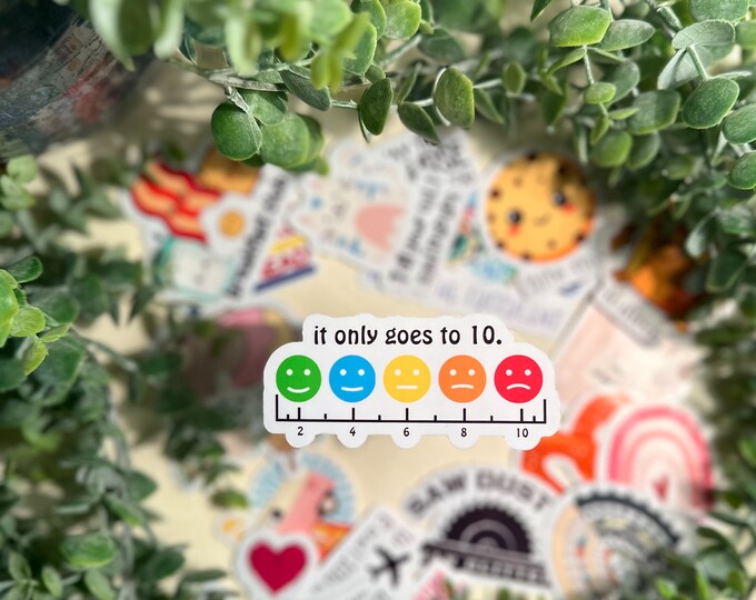 Funny Pain Scale Sticker|adult Stickers | Water Bottle, Hydroflask ...