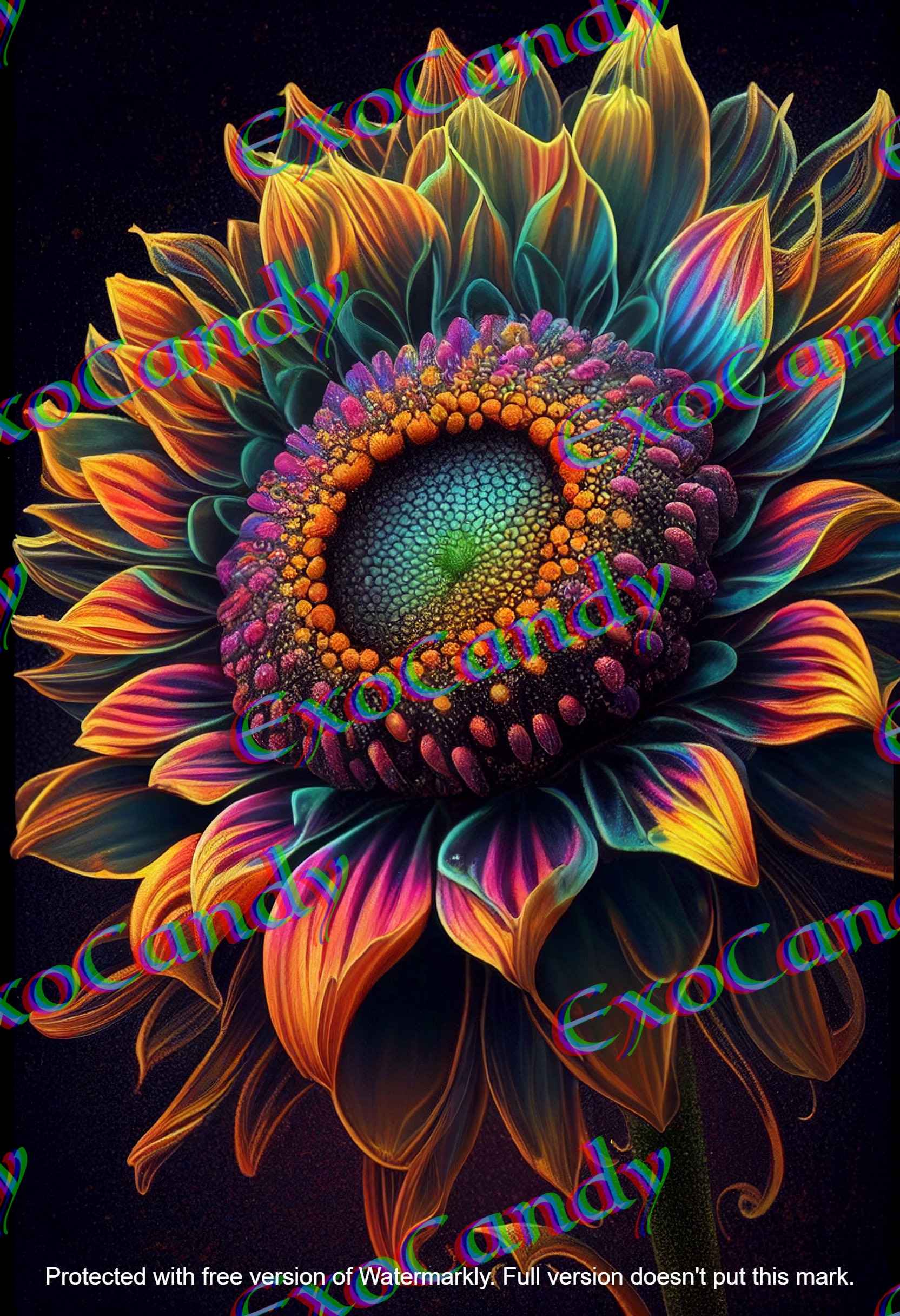 Psychedelic Poster Flower