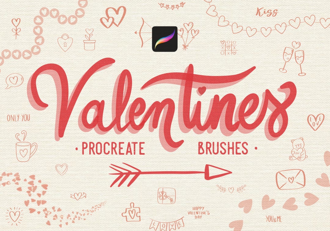 Valentine's Procreate Brush Set / Digital Illustration / Bundle / Love ...