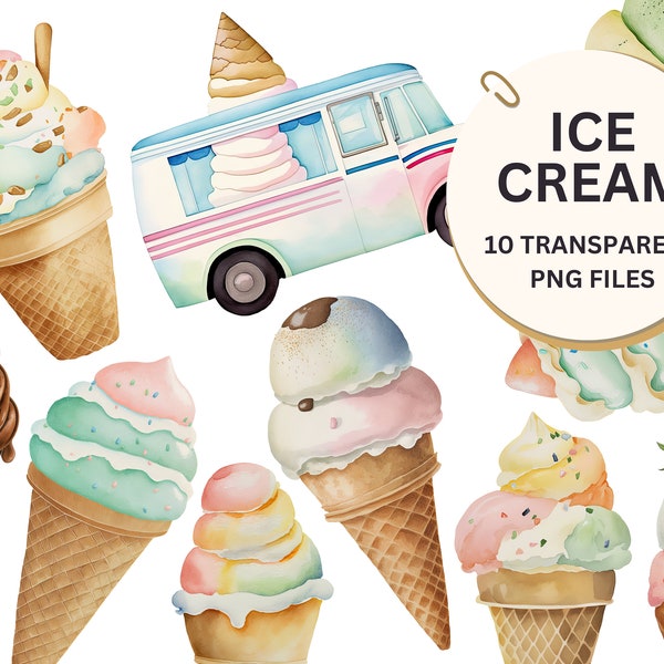 Ice Cream Clip Art - Etsy