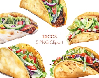 Mexican Food Clipart for Cinco De Mayo Fiesta PNG Graphic - Etsy