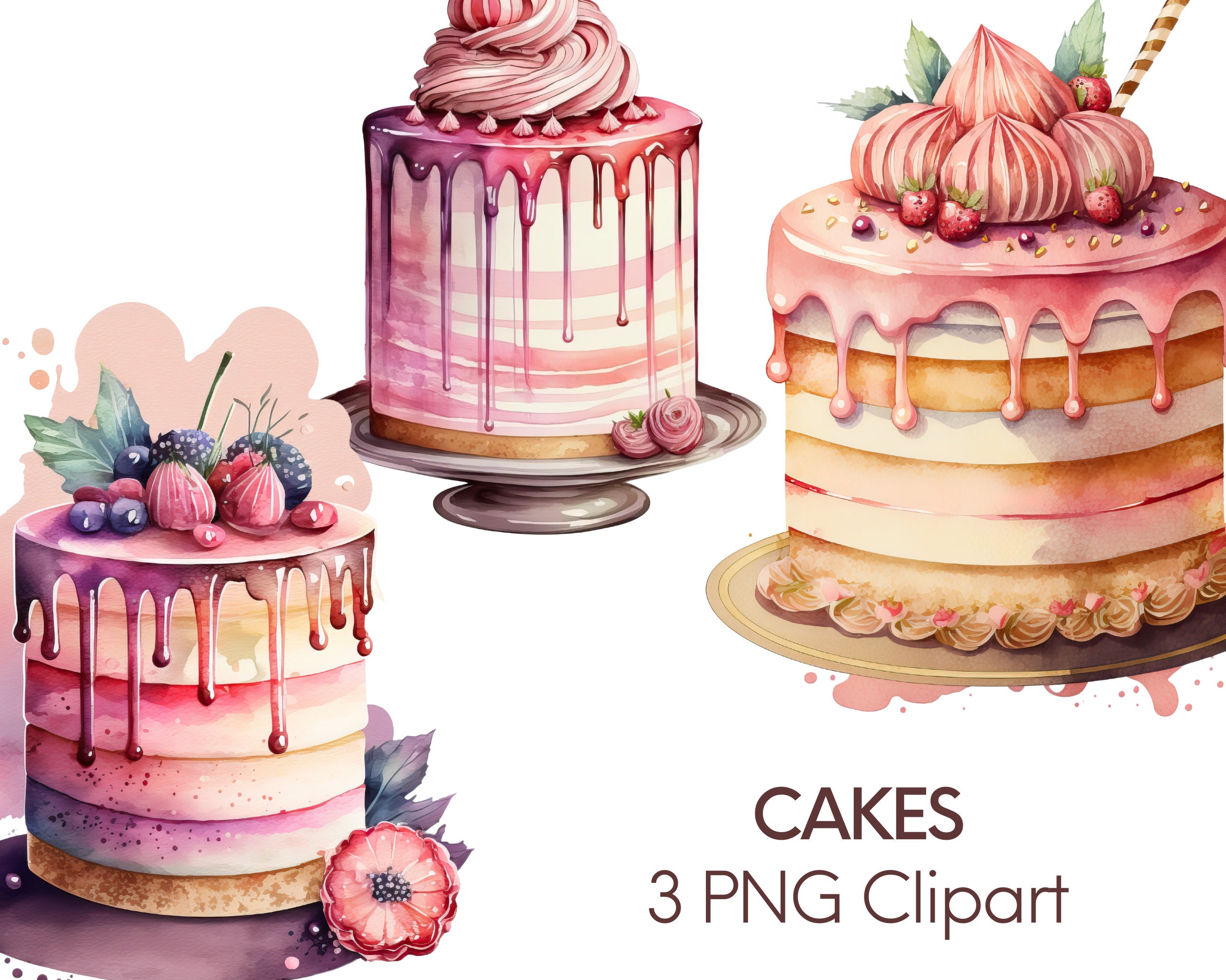 Pink Birthday Cake Clipart