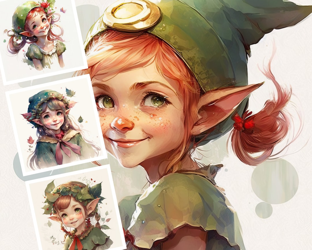 Elf Digital Design Bundle Digital Crafting 12 JPG Files - Etsy