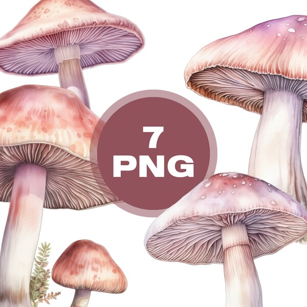 Mushroom Clipart - Etsy