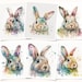 Pastel Bunnies Digital Design Bundle Pastel Rabbit Easter - Etsy