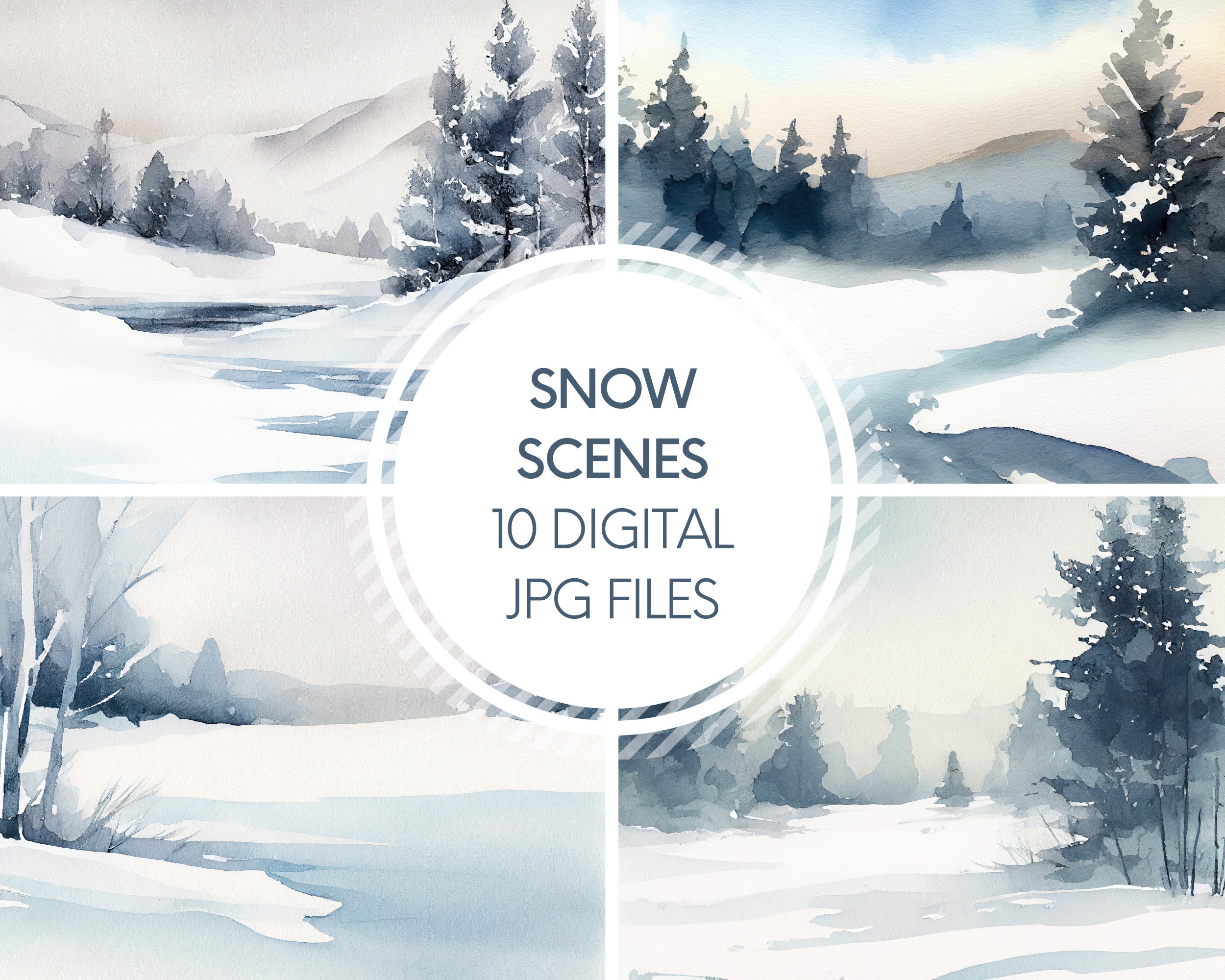 Snow Scene Background Clipart