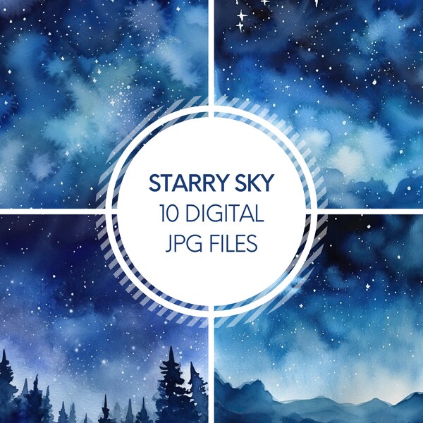 Blue Night Sky - Etsy