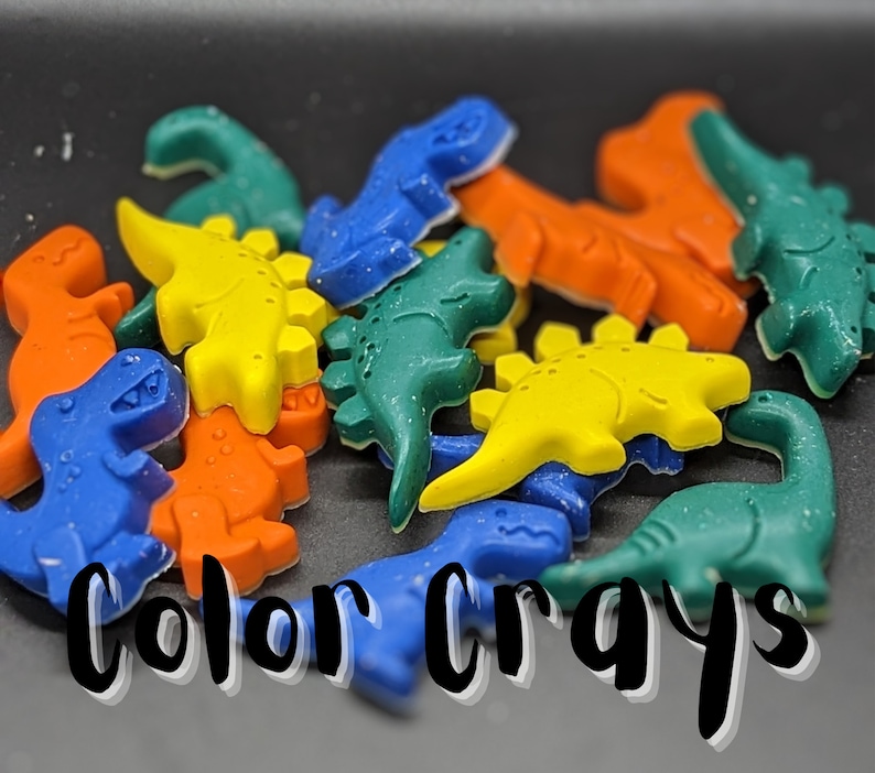 Colorcrays Dinosaur Crayons Dinosaur Crayons Unique Custom Crayons - Etsy
