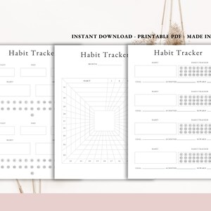 Habit Trackers || Printable Tracker || Personalized Habit || Habit Planning Tool || Consistency ...