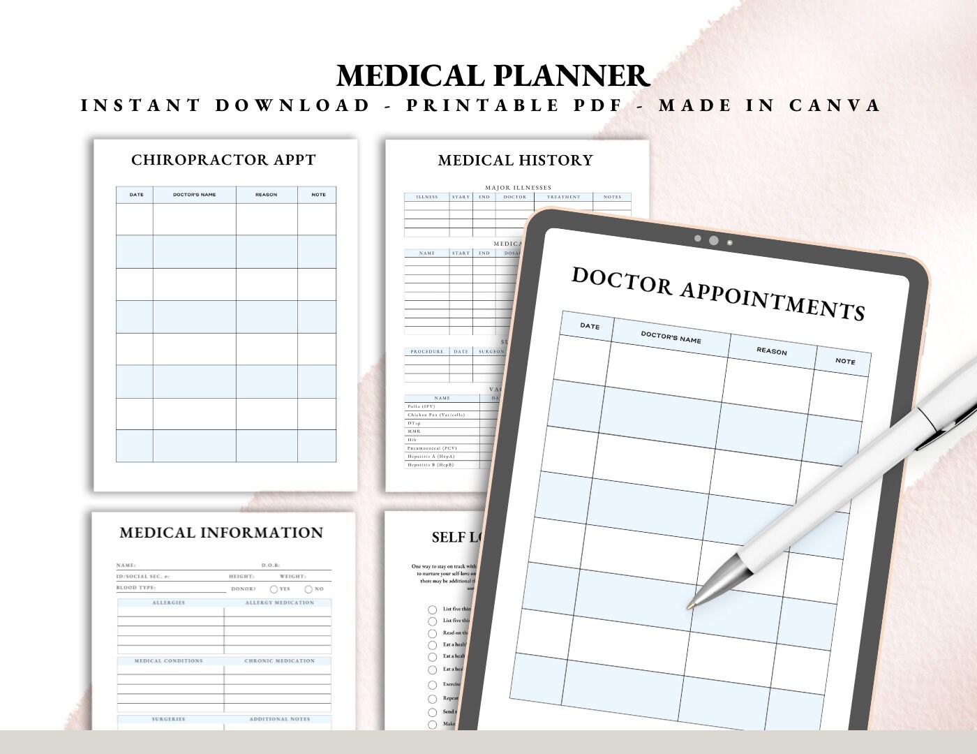 Medical Planner || Printable Planner || Digital Planner || Planner ...