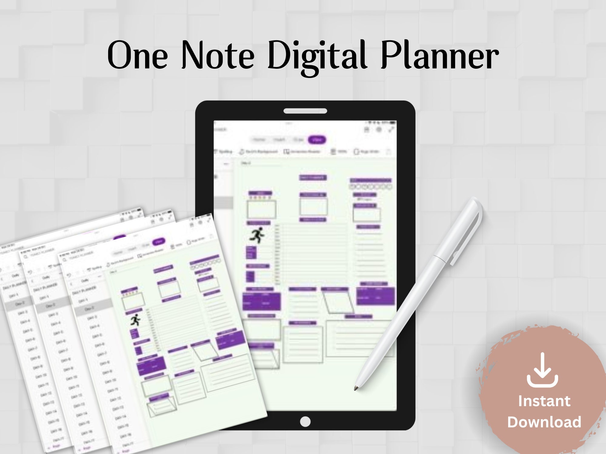 Vintage Yearly Planner || Onenote Digital Planner || Vintage Organizer ...