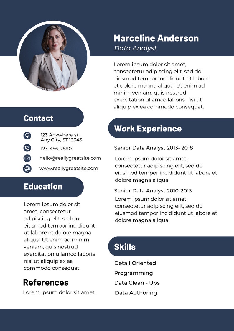 Resume Template || CV Template || Editable CV || Printable Resume ...