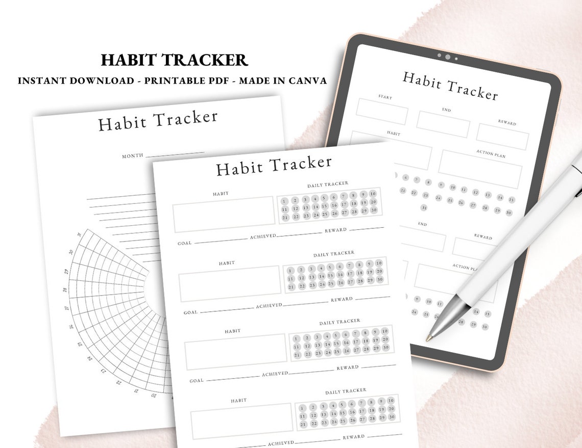 Habit Trackers || Printable Tracker || Personalized Habit || Habit ...