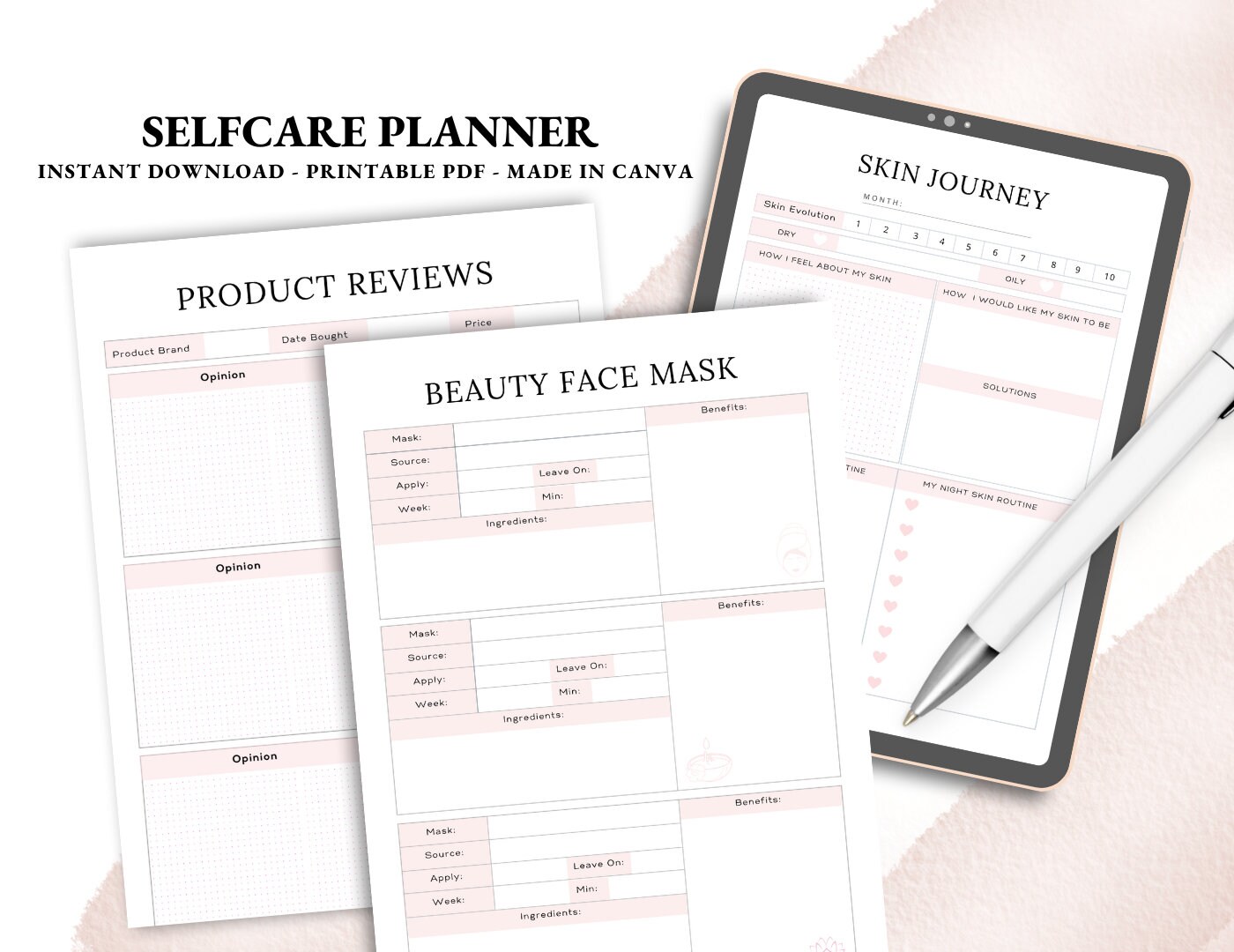 Self Care Planner || Goal Setting || Habit Tracker || Life Balance ...