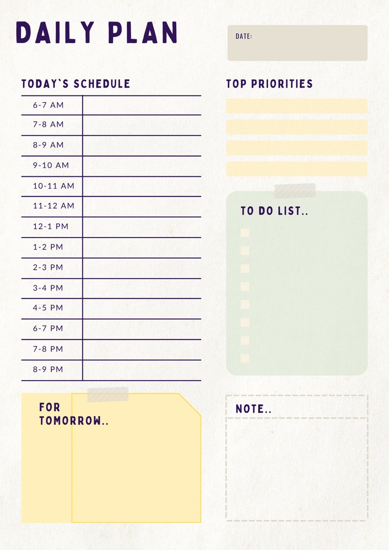 All in One Planner Printable Digital Planner Fitness Tracker Planning ...