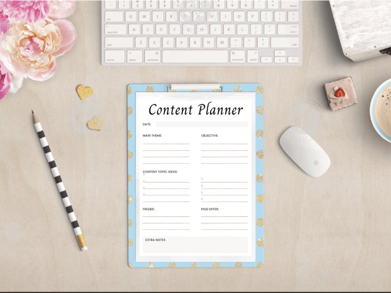 Content Planner Task Organizer Digital Checklist - Etsy